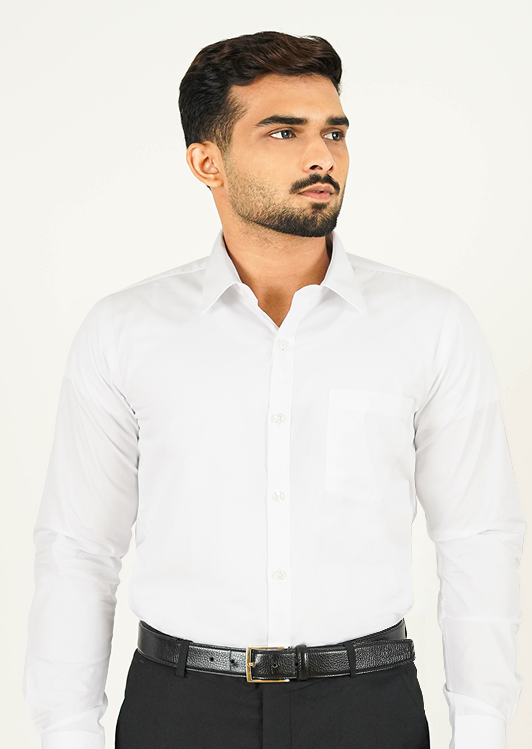 SIGNATURE MEN S WHITE COLOR TAILOR FIT LONG SLEEVE SHIRT Signature