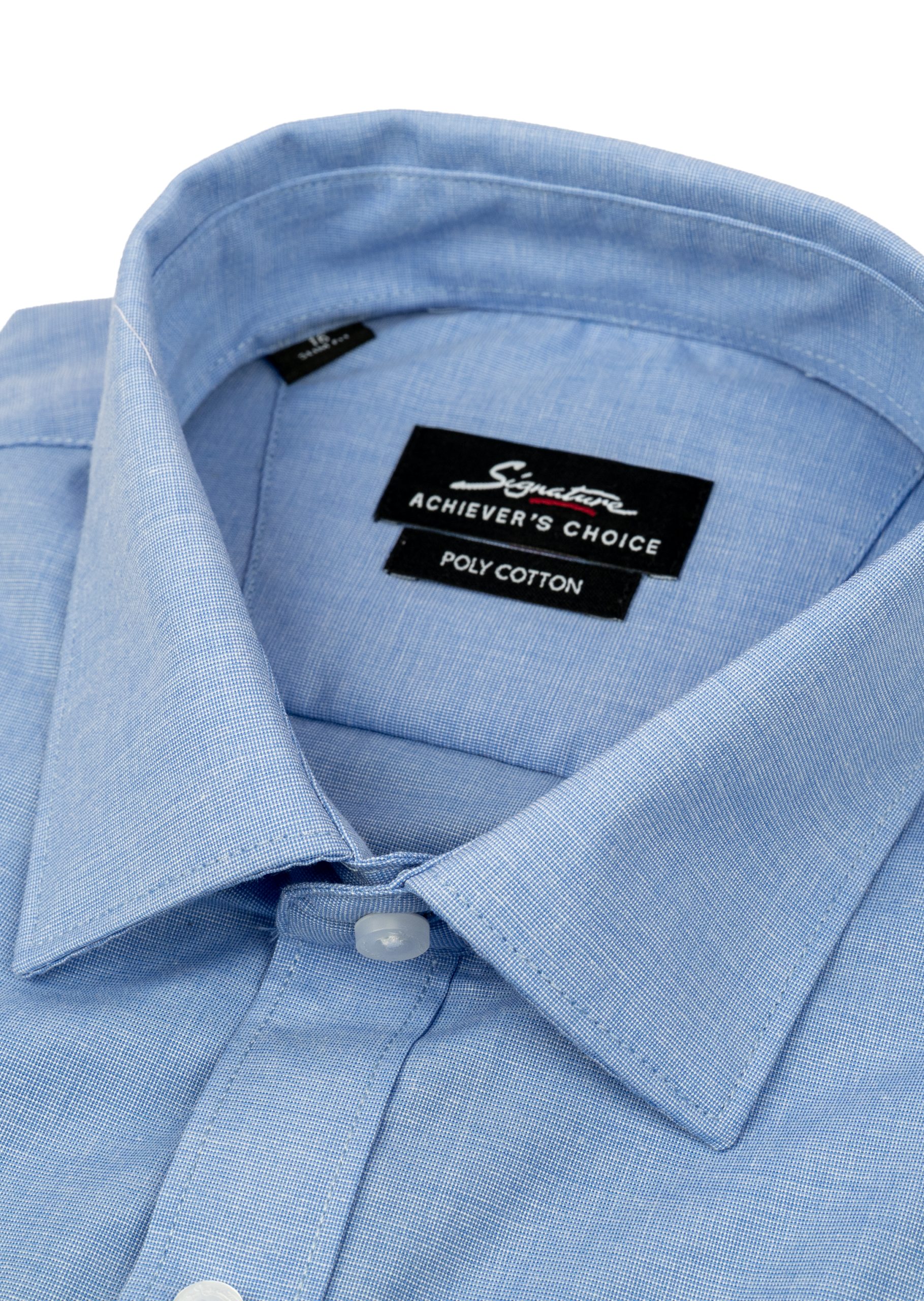 SIGNATURE MEN’S FORMAL SLIM FIT BLUE COLOR LONG SLEEVE SHIRT - Signature