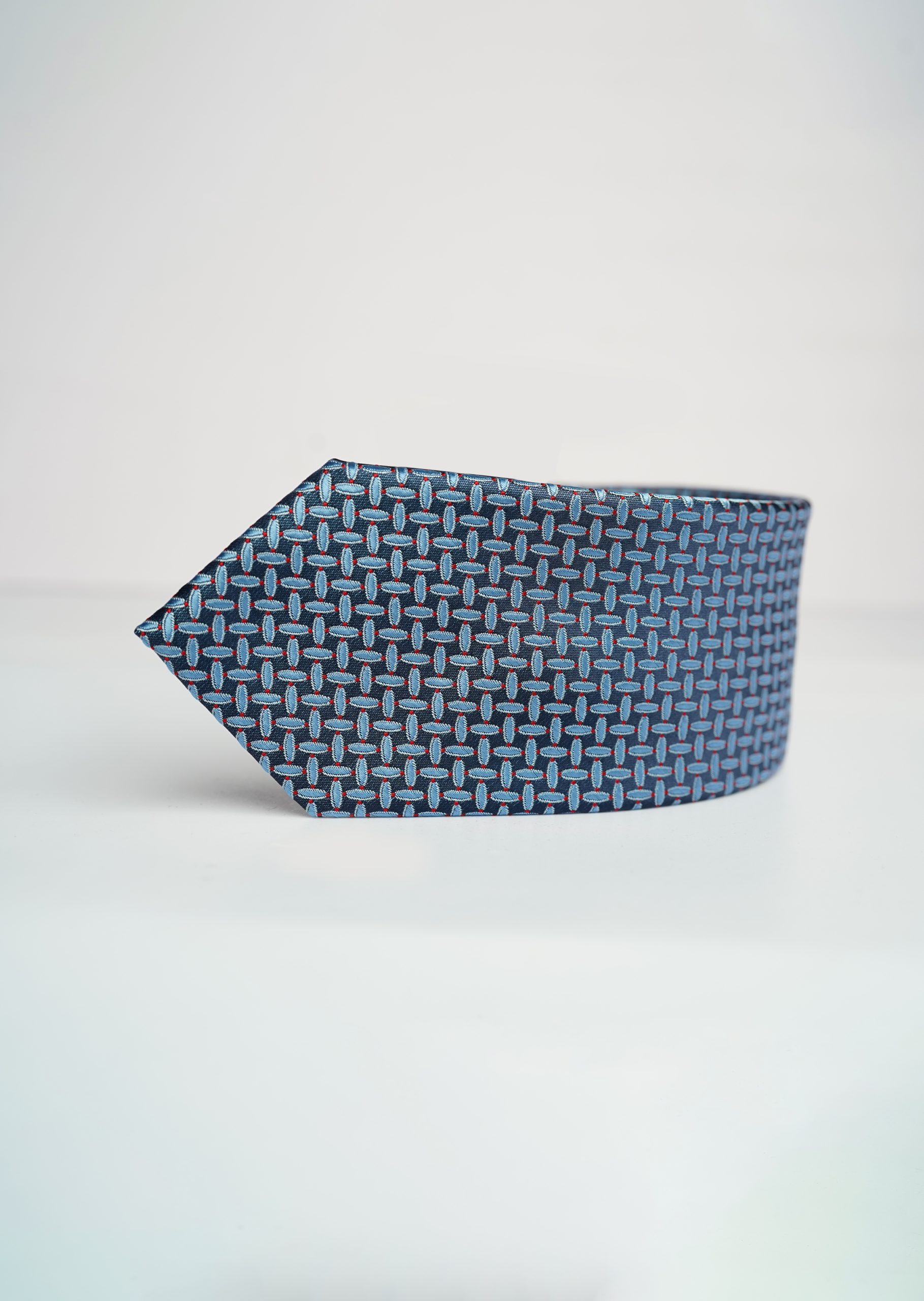 ICON MEN’S SLIM FIT DARK BLUE PRINTED TIE - Signature